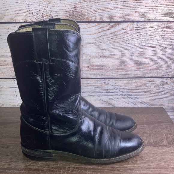 Justin Boots | Shoes | Vintage Womens Black Justin Boots 7b Black ...